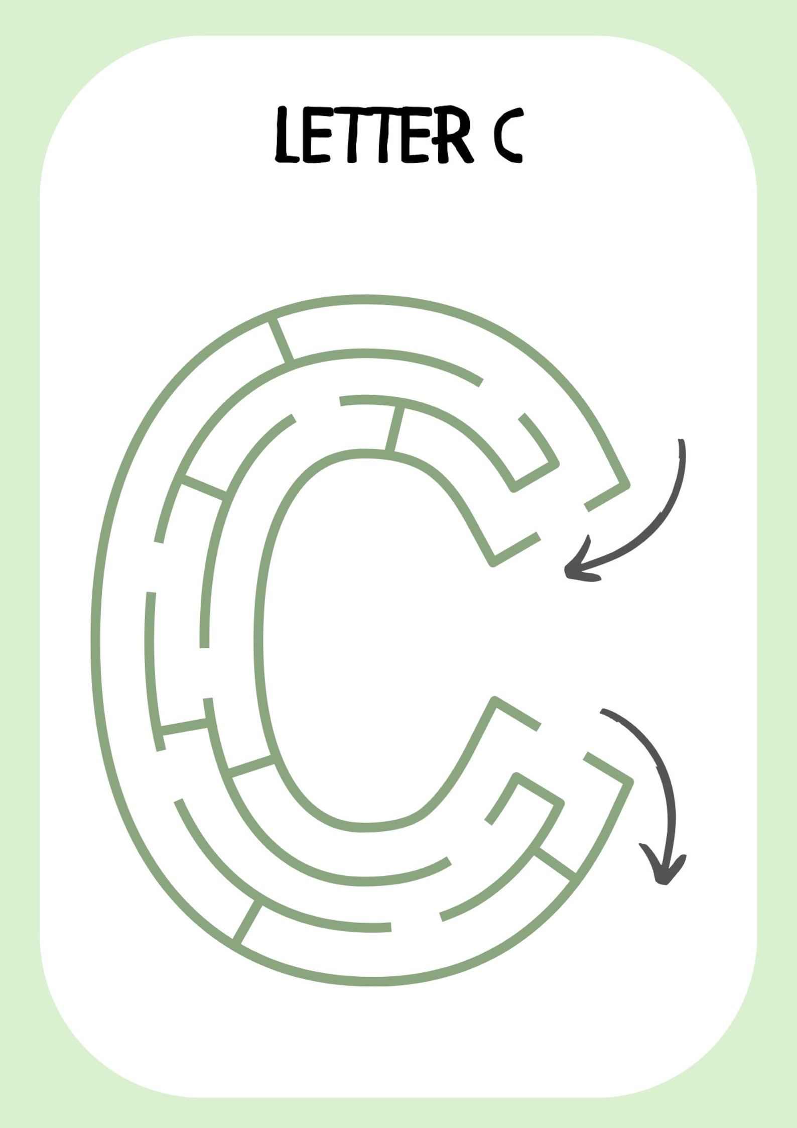 Colorful Playful Alphabet Maze Worksheet - Etsy