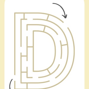 Colorful Playful Alphabet Maze Worksheet - Etsy