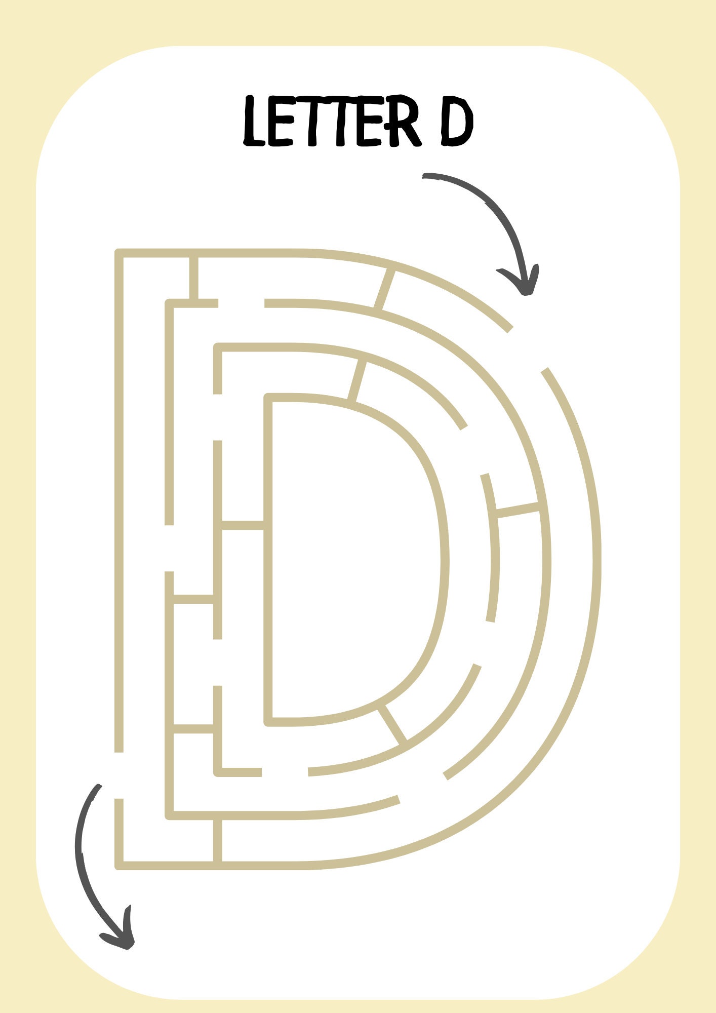 Colorful Playful Alphabet Maze Worksheet - Etsy