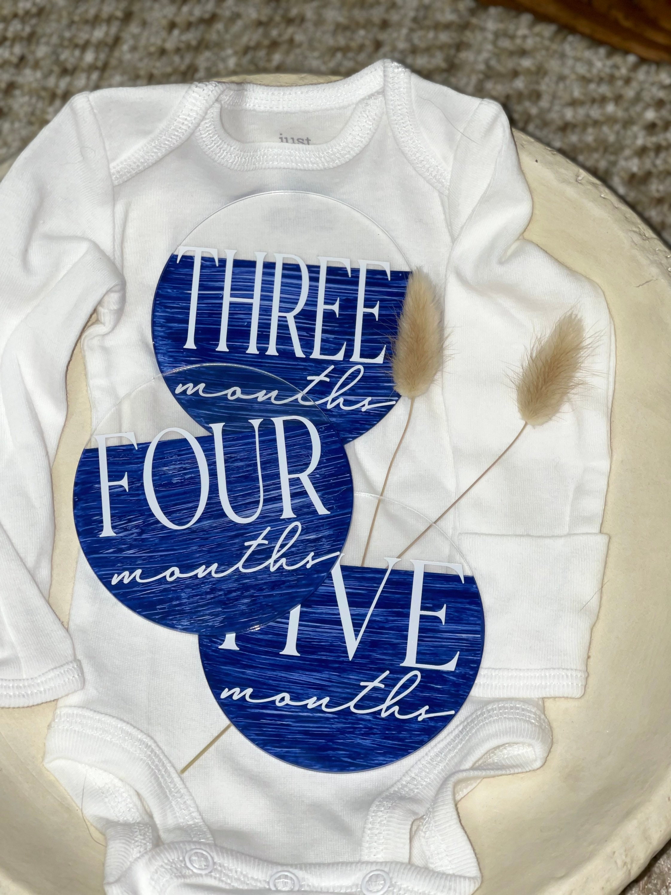 Baby Monthly Milestones Circle Set - Etsy