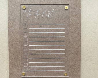 Acrylic to Do List - Etsy