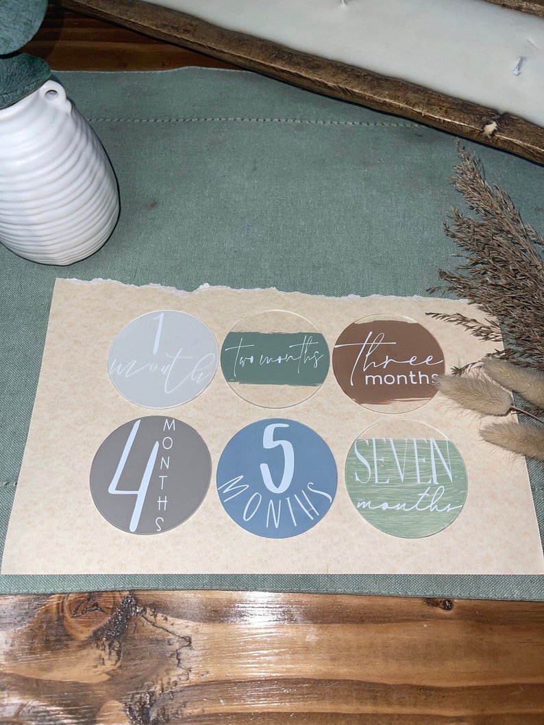 Baby Monthly Milestones Circle Set - Etsy