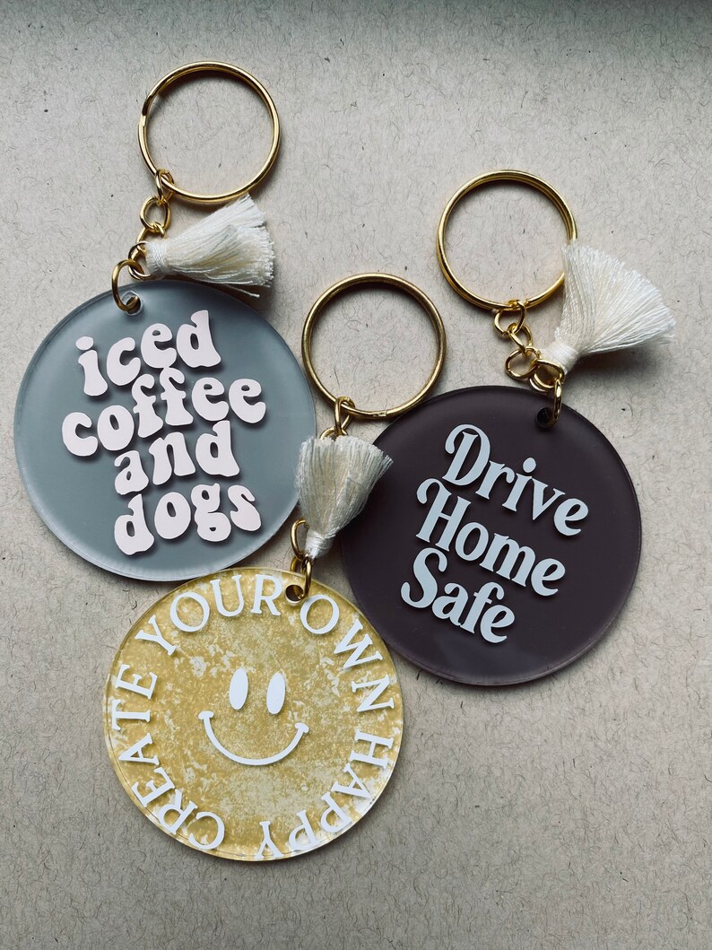 Various Circle Keychains - Etsy