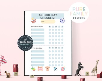 Before School Check List - Etsy