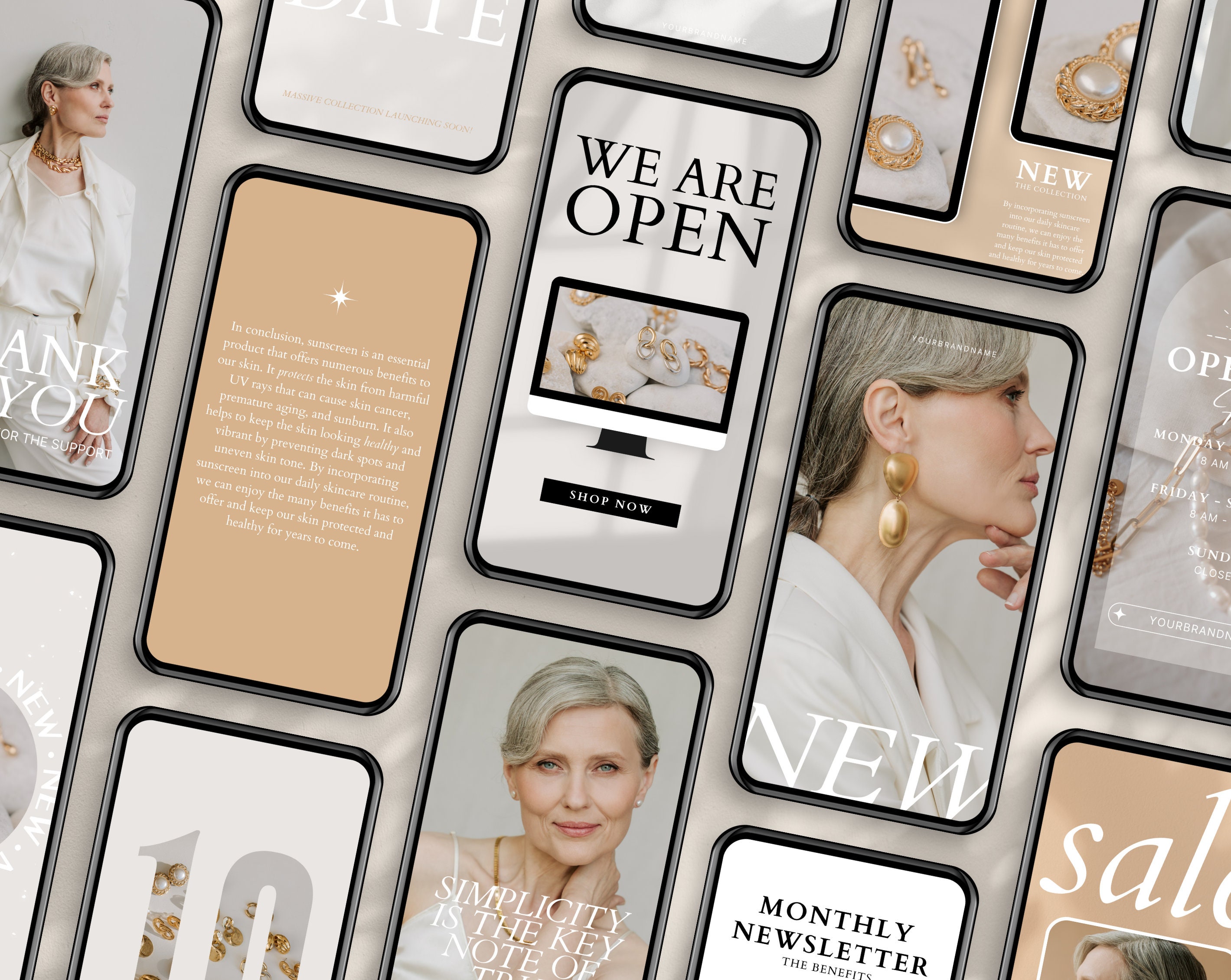 Instagram Templates - Social Media Templates - Neutral Branding ...