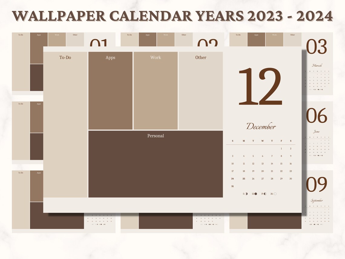 Desktop Wallpaper Calendar 2023 to 2024 - Monthly MacBook Background ...