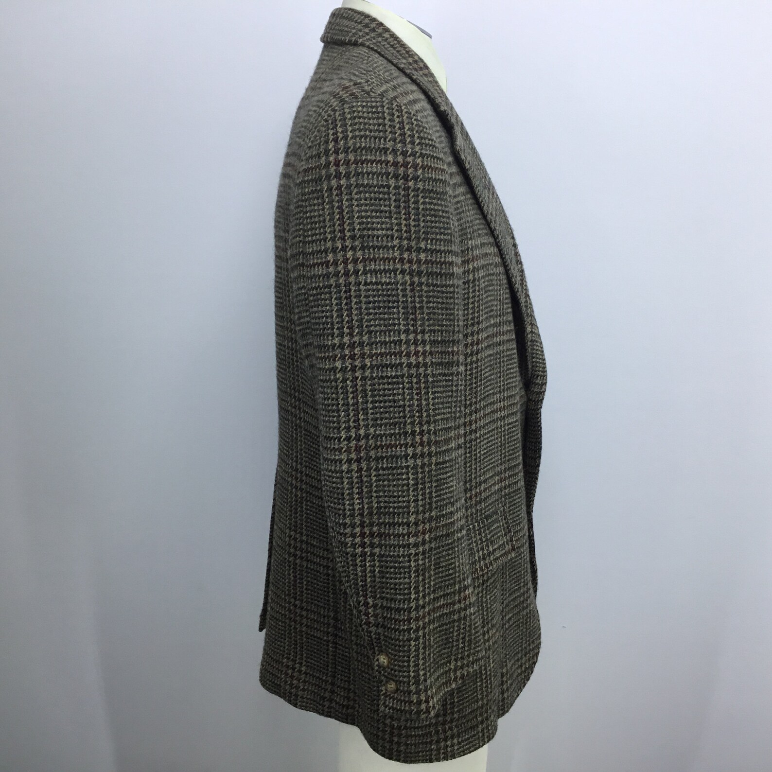 Vintage 44R Sport Coat Brooks Brothers Single Vent Wool Check Window ...