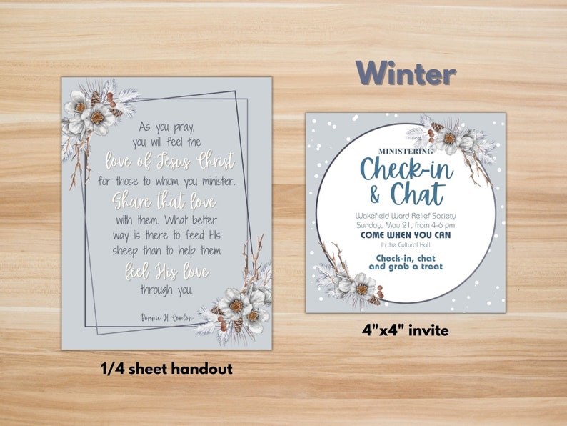 Ministering Interview Invitation and Handout- 4 Seasons Bundle - LDS ...