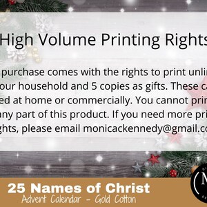 25 Names of Christ Advent Calendar - Gold Cotton Set, Christmas ...