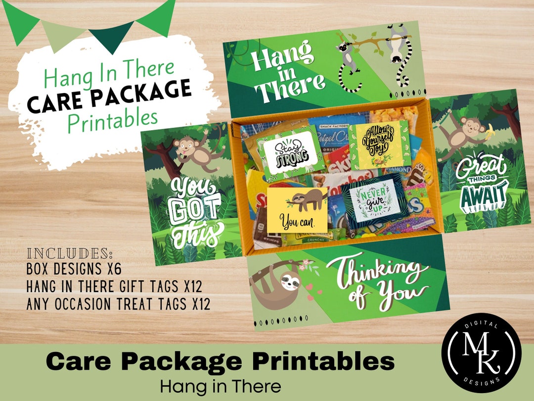 Hang in There Care Package Printables | Uplifting Gift Box | Hang in ...