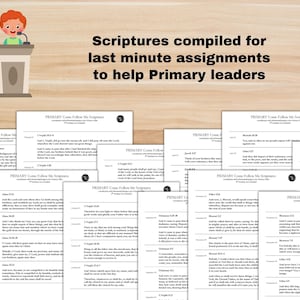 LDS Primary Come Follow Me Scriptures 12 Months, 2024 Book of Mormon ...