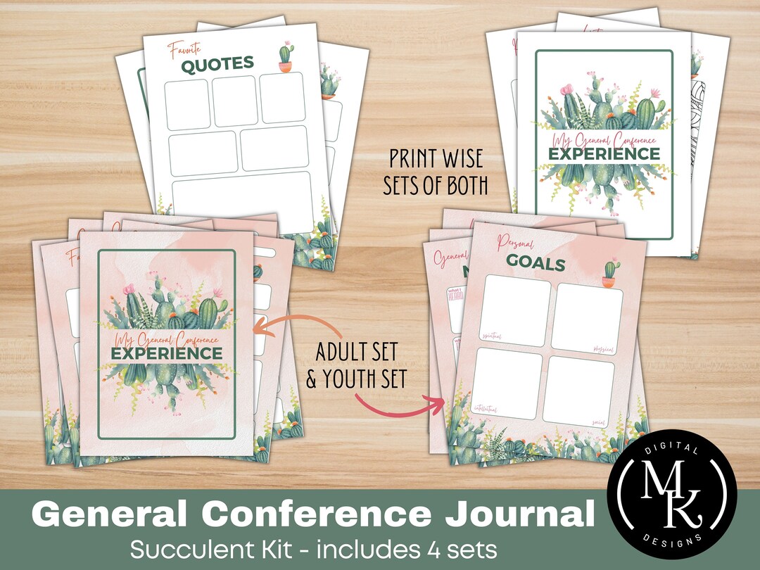 LDS General Conference Journal - Succulent Version, Young Women Notes ...
