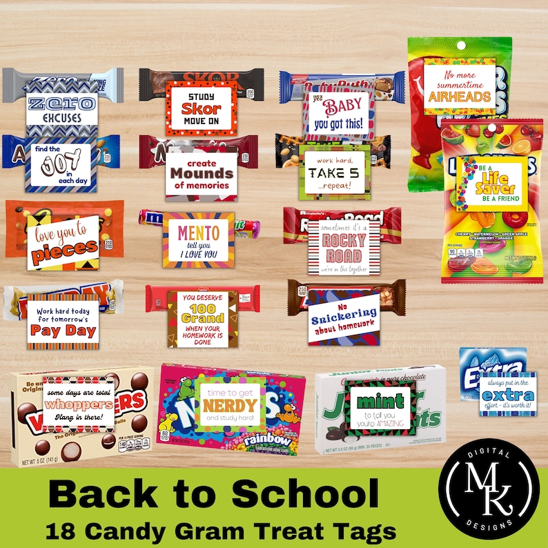 Back to School Candy Grams First Day of School Treats - Etsy