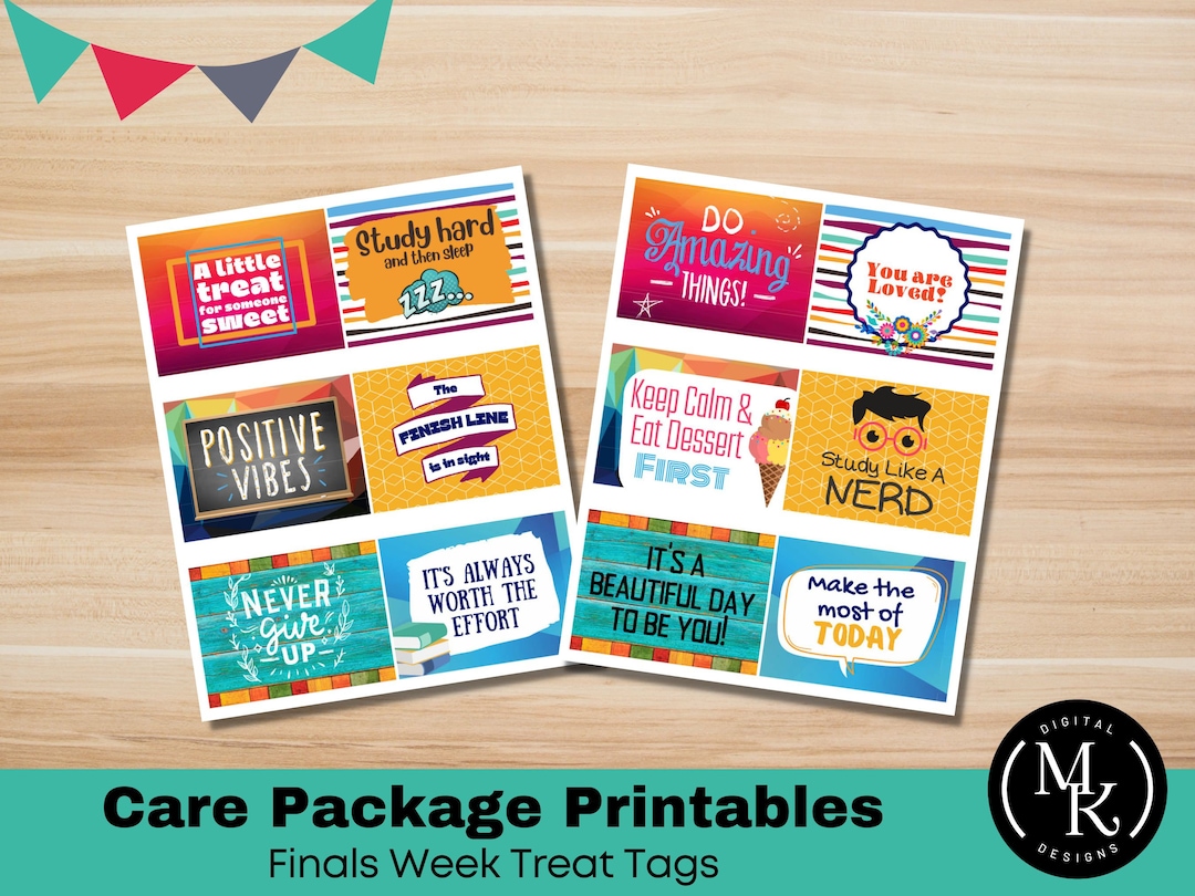 Finals Week Gift Tags, Encouraging Treat Tags, Got Exams Printables - Etsy