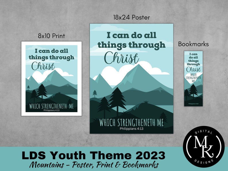 2023 LDS Youth Theme Mountains Scripture Poster Print & - Etsy