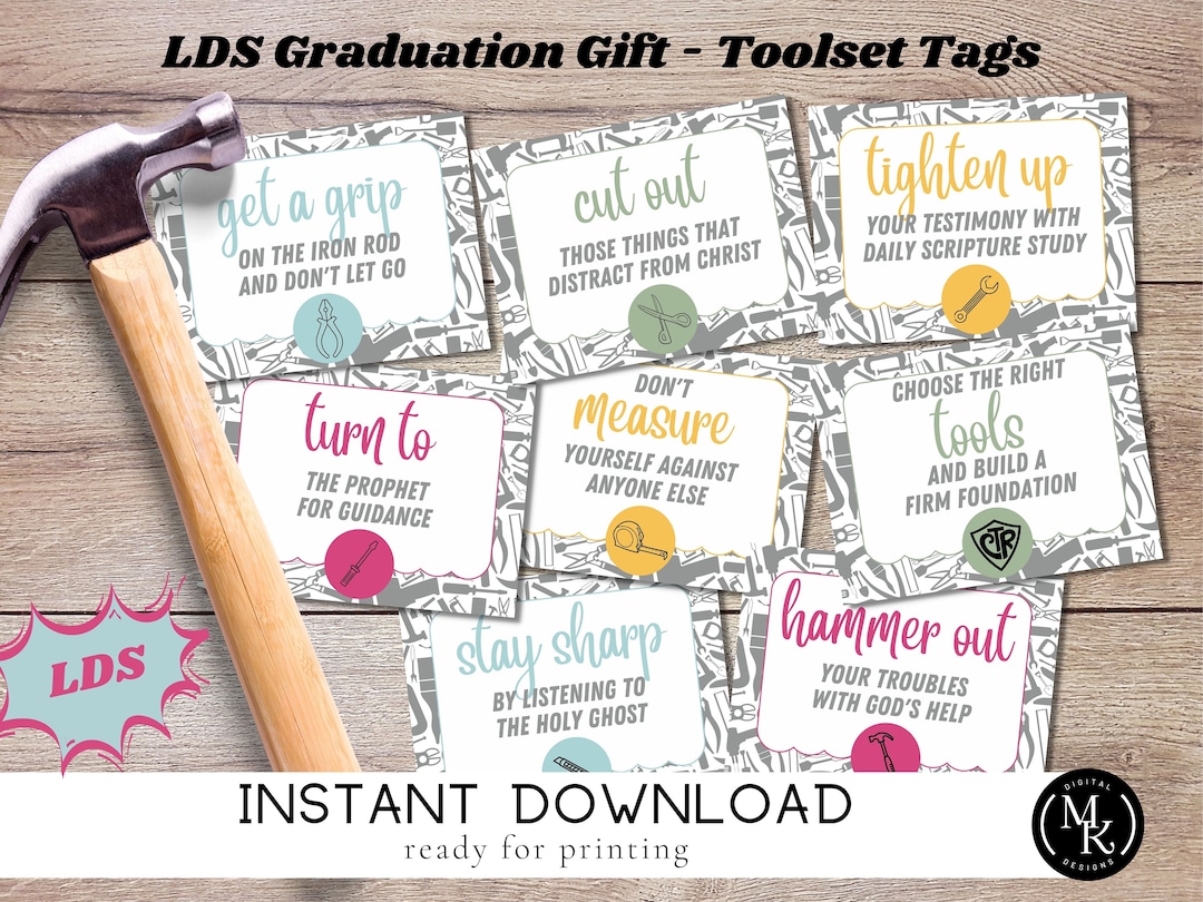 LDS Graduation Gift Toolset Tags, Choose the Right Tools, LDS Youth ...