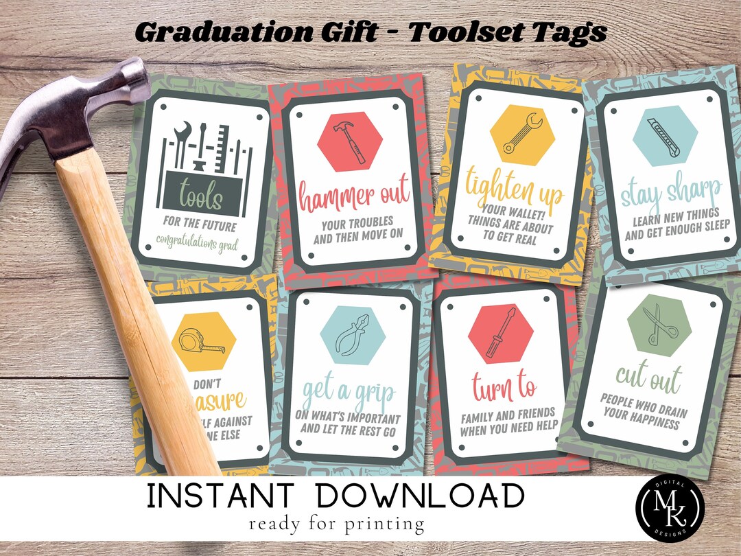 Graduation Gift Toolset Tags, Tools for the Future Printables - Etsy