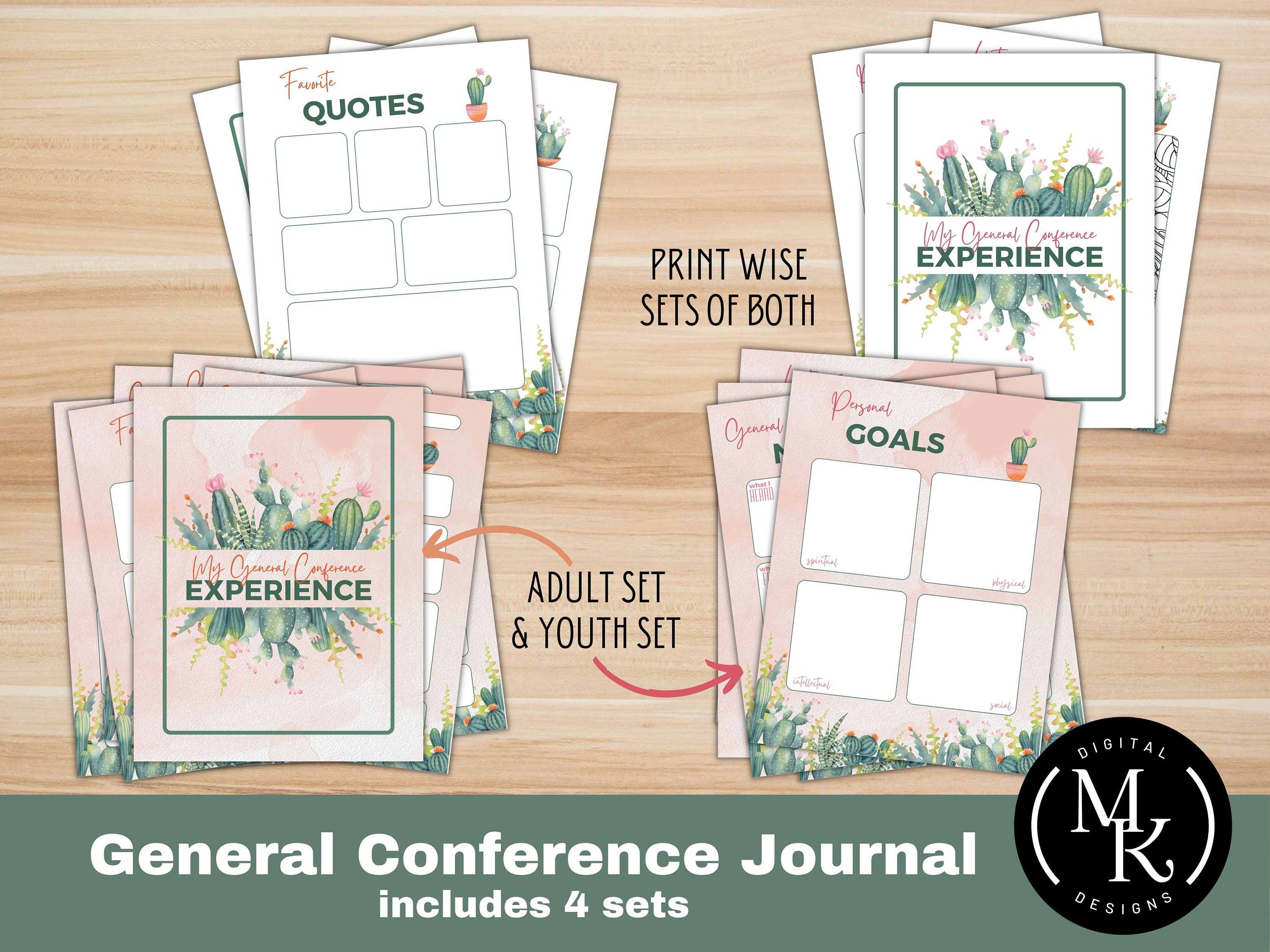 LDS General Conference Journal Succulent Version Young - Etsy