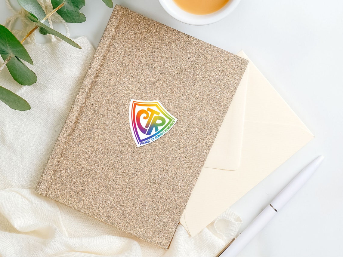 CTR Multicolored Sticker, LDS Choose the Right, Primary Baptism Promise ...