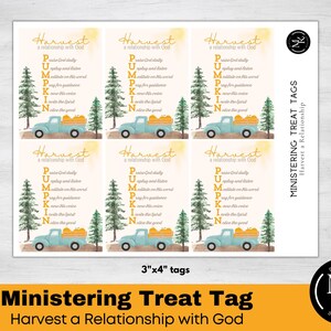 Harvest a Relationship With God Ministering Treat Tag, Christian ...