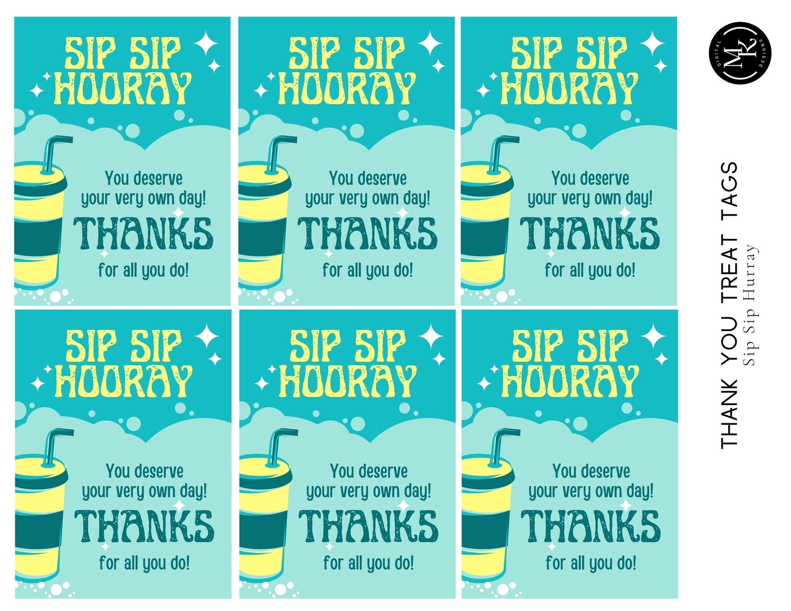 Sip Sip Hooray You Deserve Your Very Own Day Drink Tag - Etsy