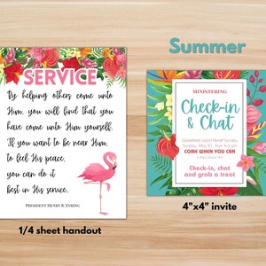 Ministering Interview Invitation and Handout- 4 Seasons Bundle - LDS ...