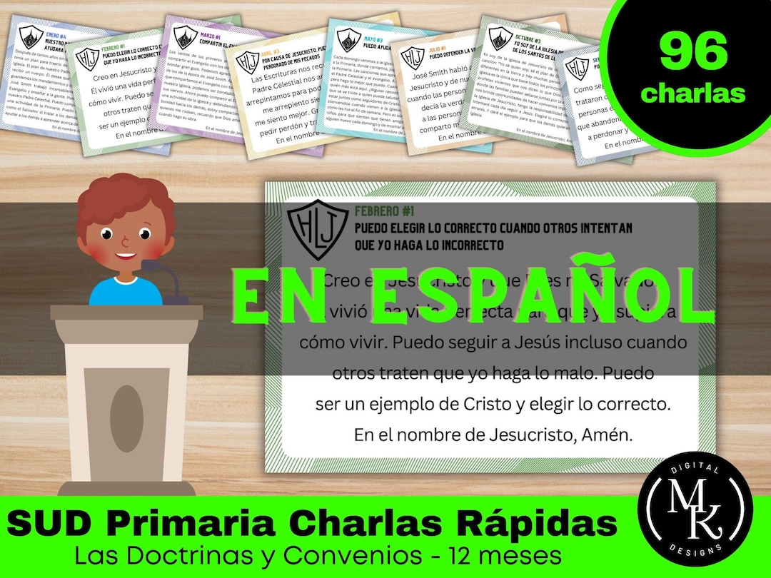 LDS Primary Children Talks in Spanish, Charlas Para Niños De Primaria ...