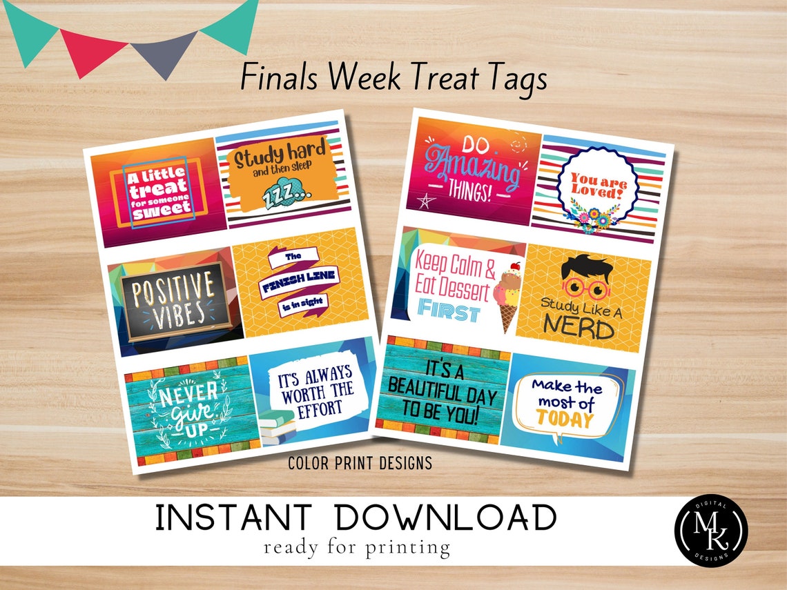 Finals Week T Tags Encouraging Treat Tags Got Exams Etsy
