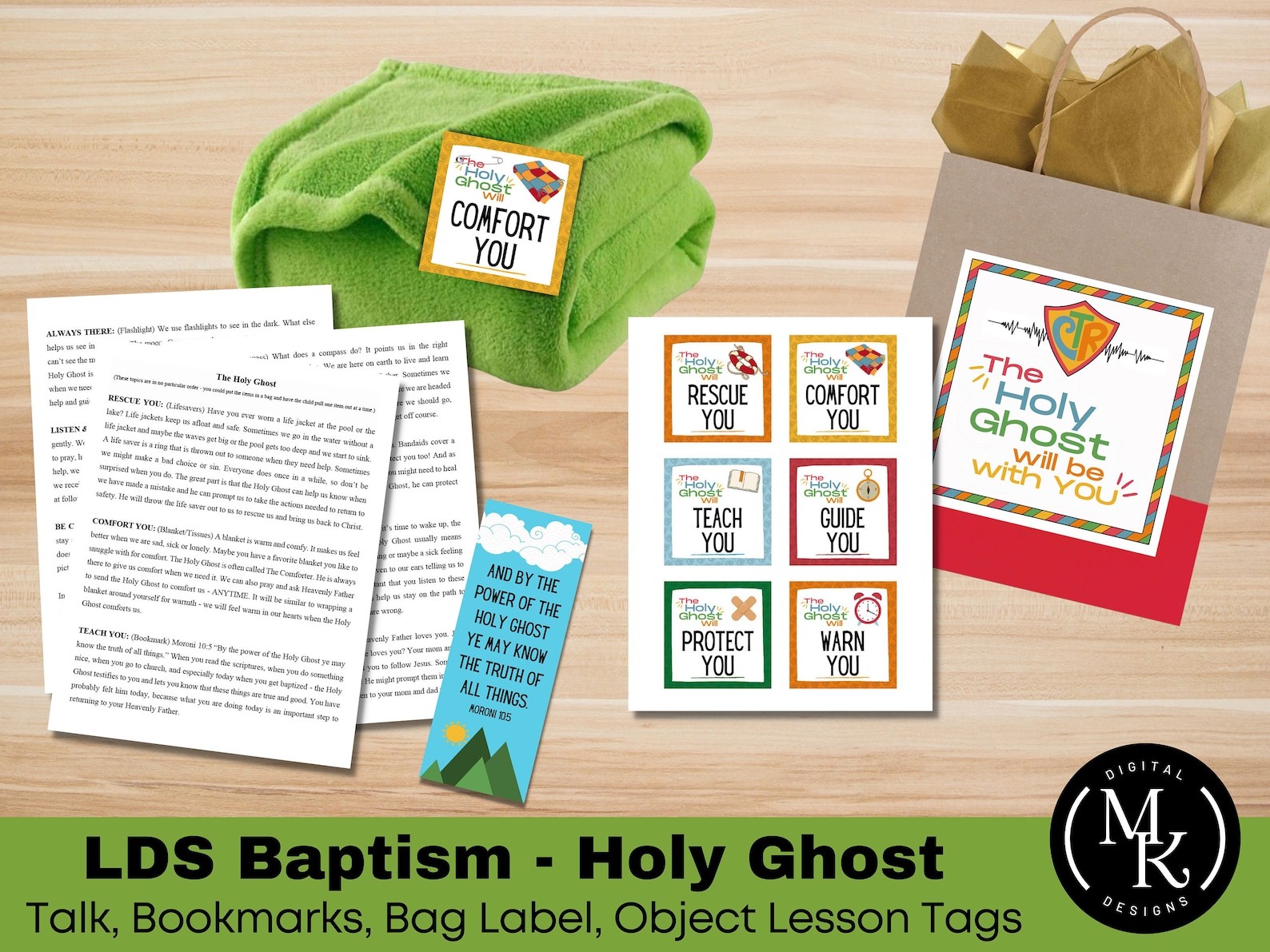 Holy Ghost Talk, Baptism Talk on the Holy Ghost, LDS Baptism Printables ...