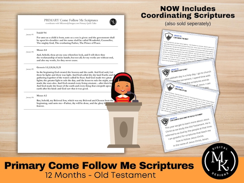 LDS Primary Children Talks and Scriptures - 12 Months, 2026 Old ...