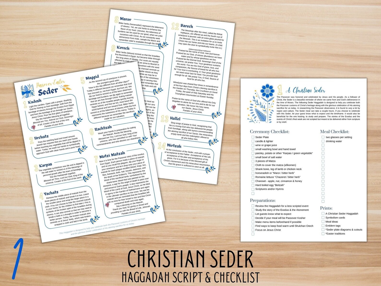 Simplified Christian Seder Haggadah Script, the Last Supper, Passover ...