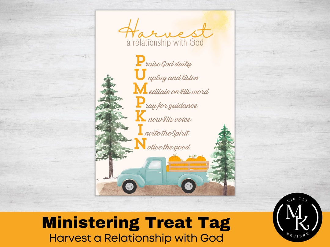 Harvest a Relationship With God Ministering Treat Tag, Christian ...