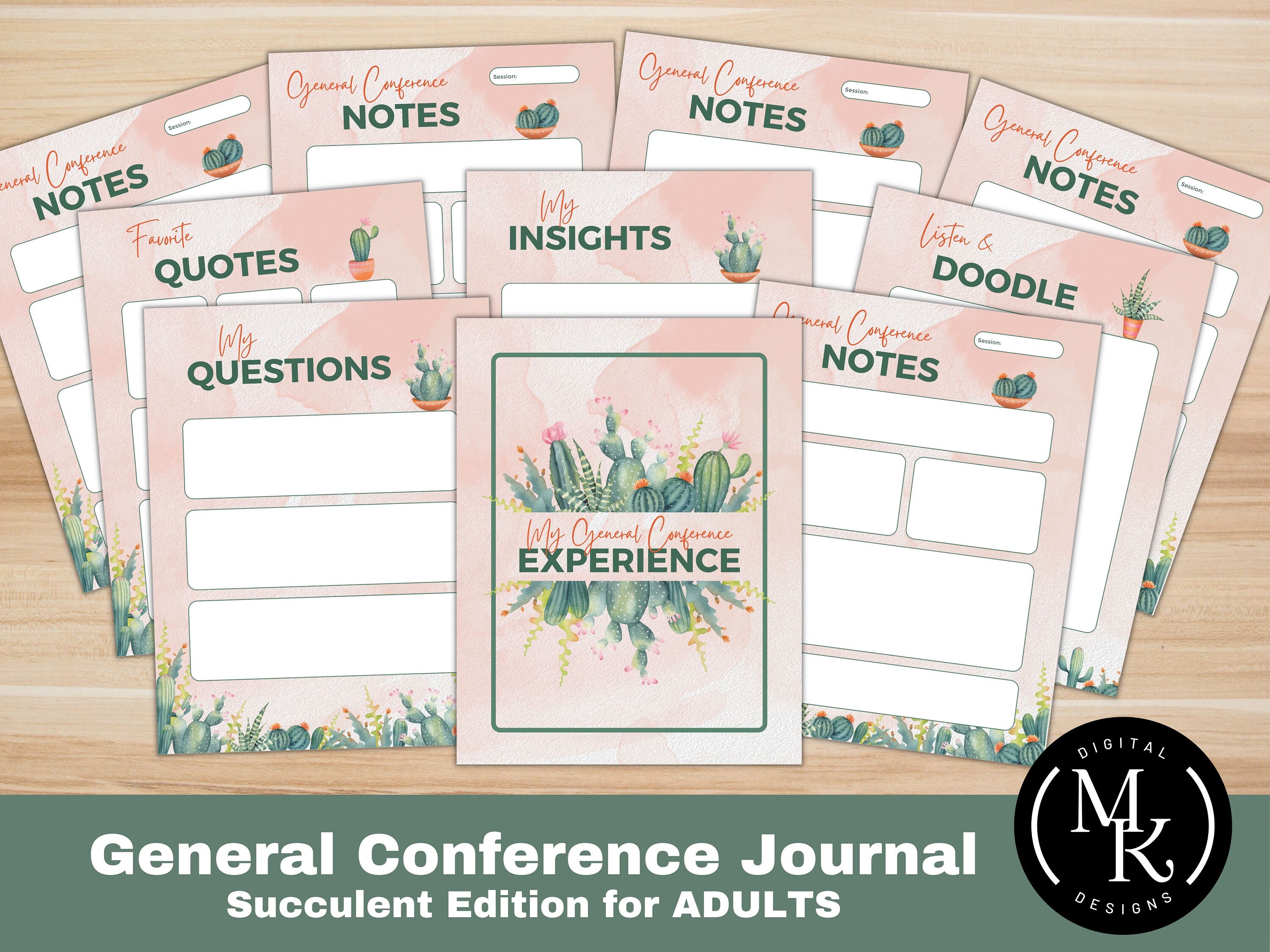 LDS General Conference Journal Succulent Version Young - Etsy