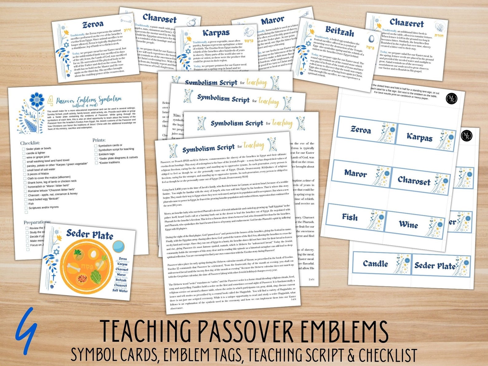 Simplified Christian Seder Haggadah Script, the Last Supper, Passover ...