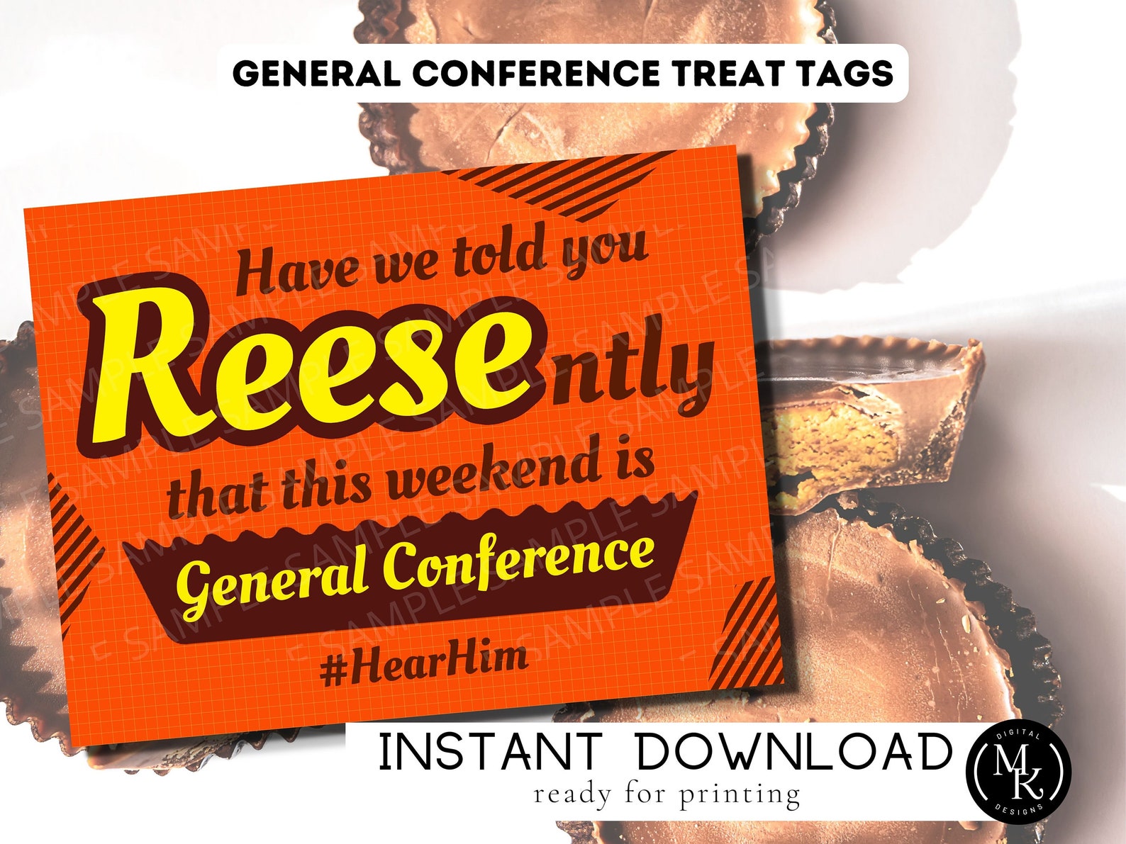 General Conference Reese's Treat Tag LDS Printables - Etsy
