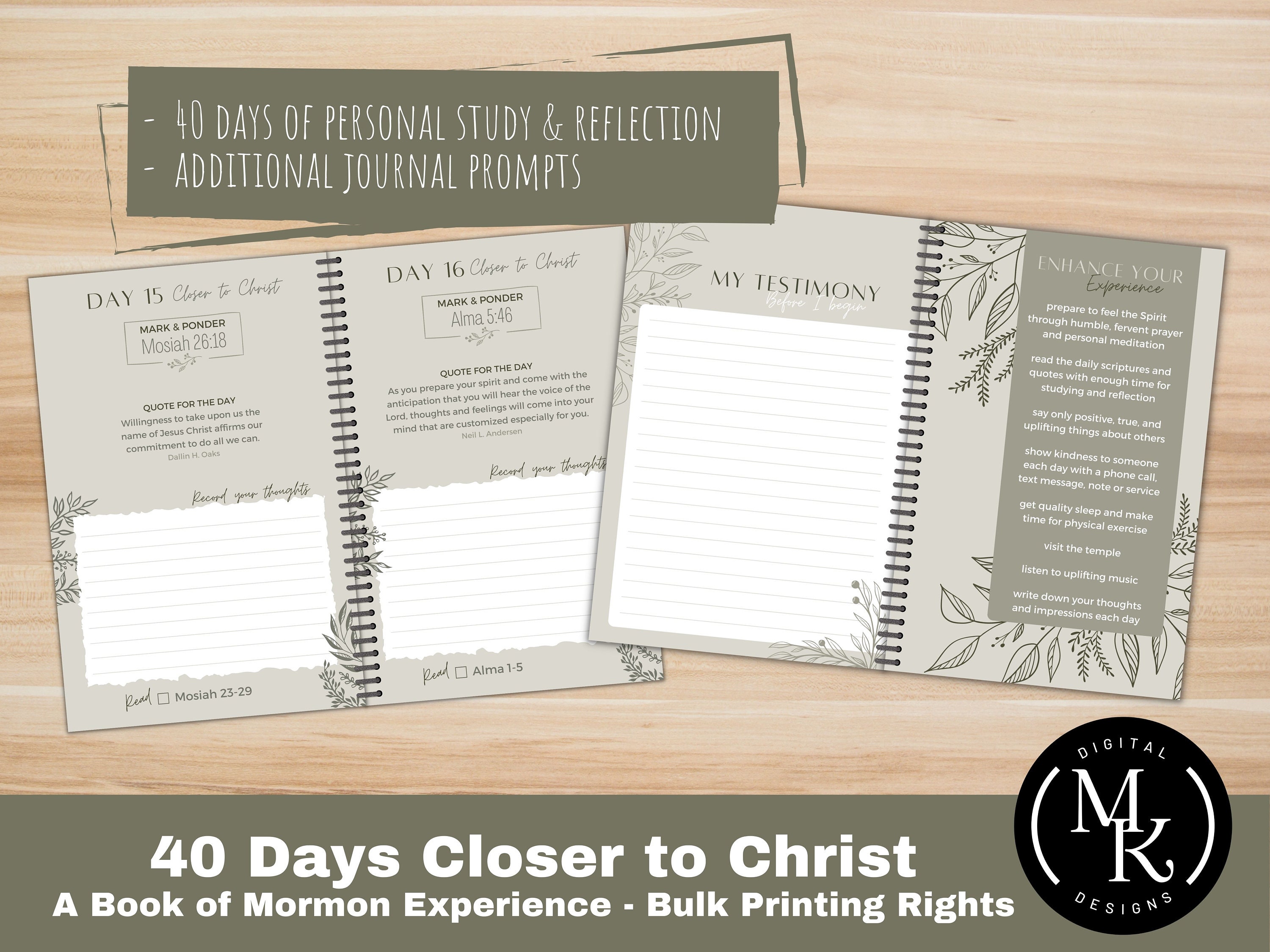 40 Days Closer to Christ Book Print-at-home PDF A Book of - Etsy