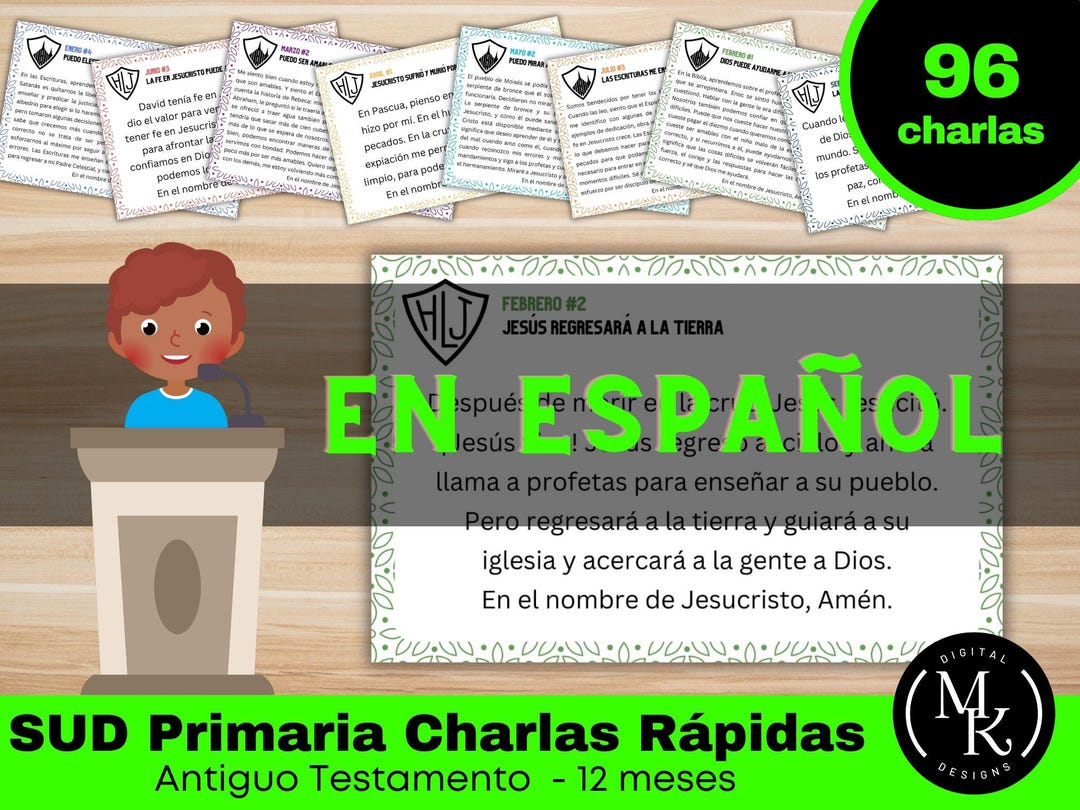 LDS Primary Children Talks in Spanish, Charlas Para Niños De Primaria ...