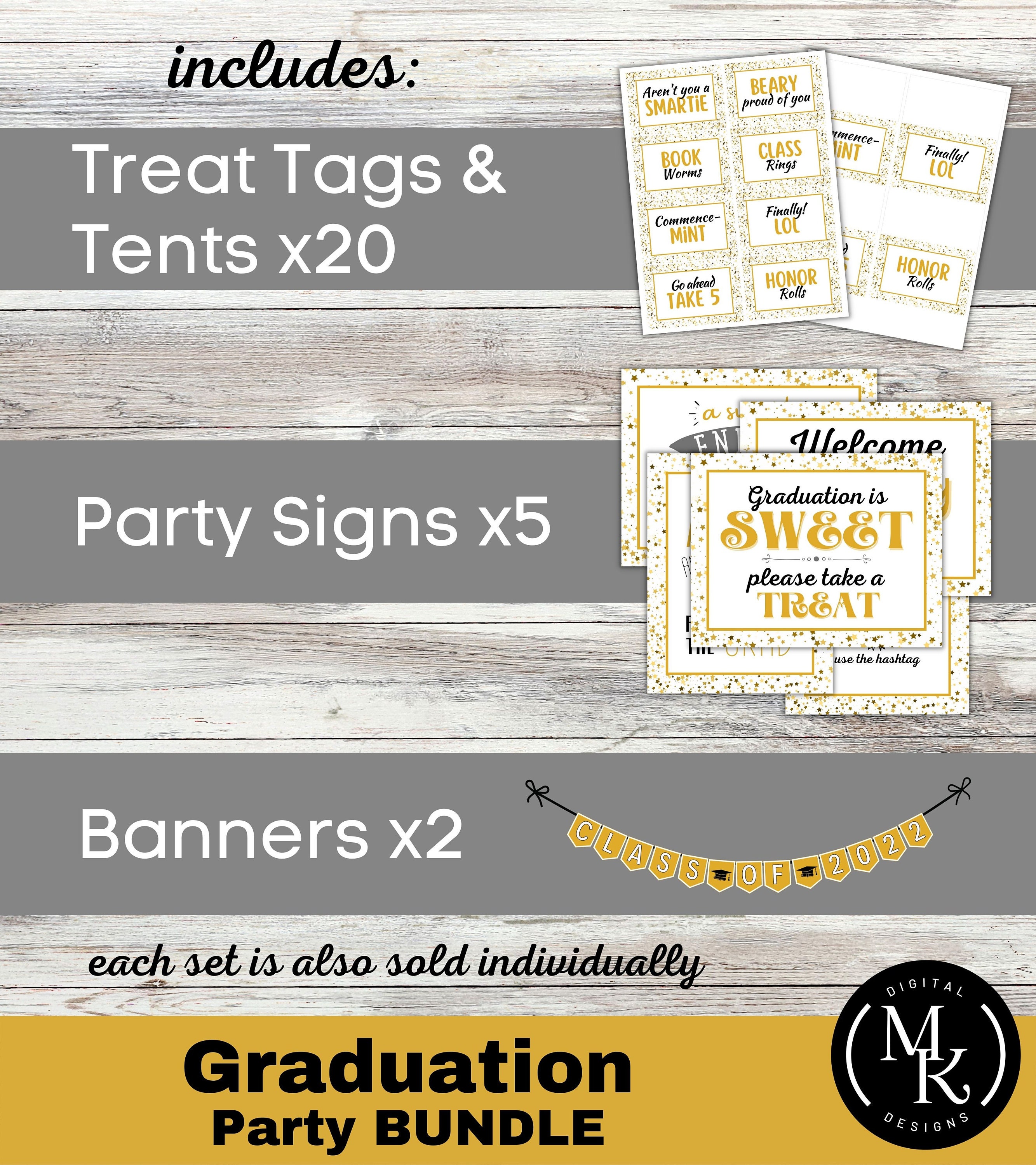 Graduation Party Pack Print Bundle Graduation Treat Tags - Etsy