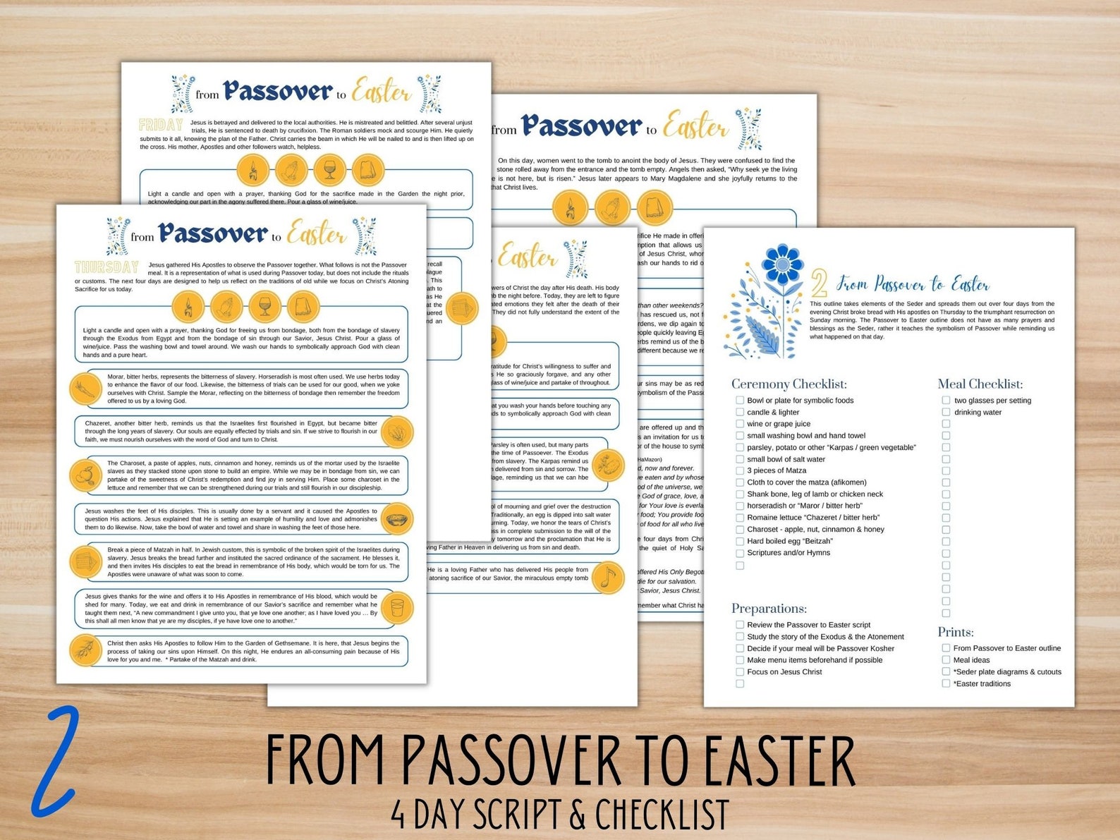 Simplified Christian Seder Haggadah Script, the Last Supper, Passover ...