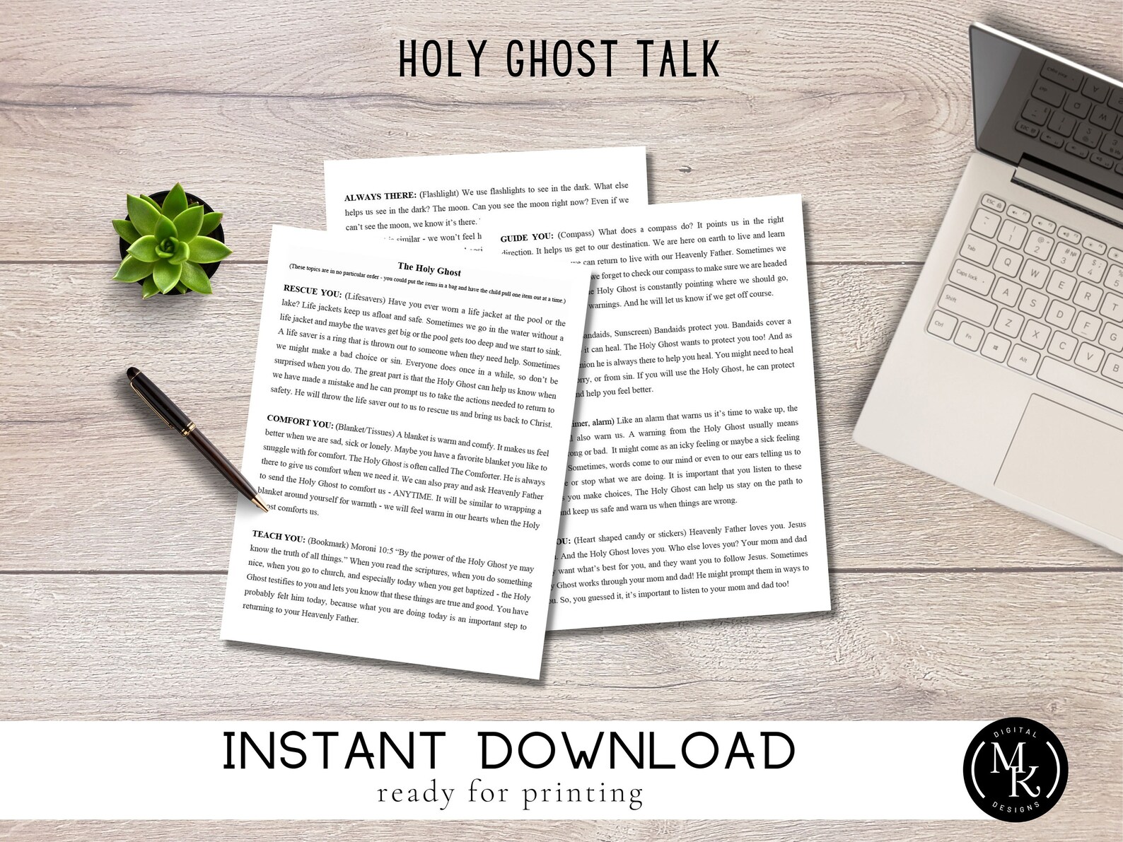 Holy Ghost Talk Baptism Talk on the Holy Ghost LDS Baptism - Etsy