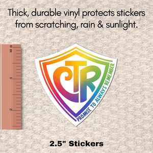 CTR Multicolored Sticker BULK, LDS Choose the Right, Primary Baptism ...