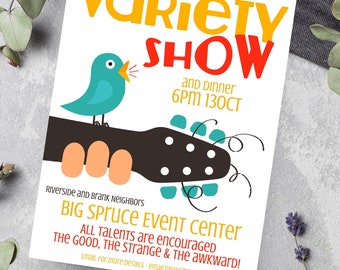 Talent Show Program and Schedule of Events Word and Pages Editable ...