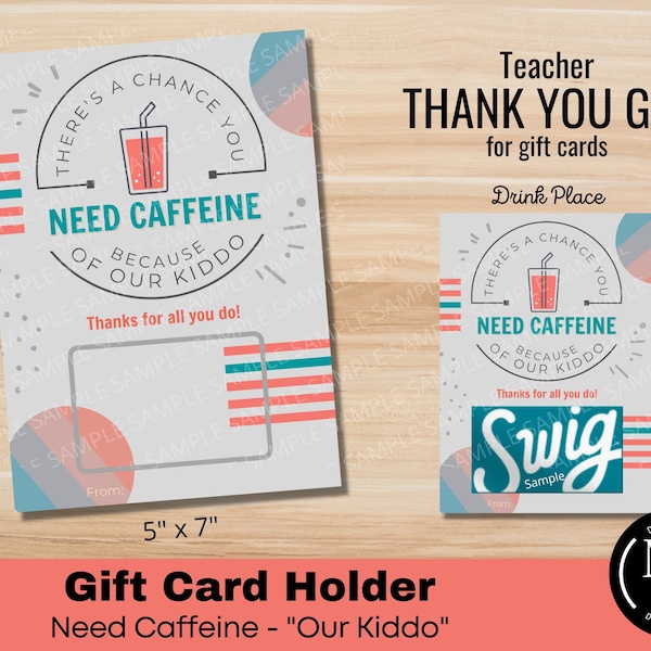 Teacher Gift Card Caffeine - 60+ Gift Ideas for 2024