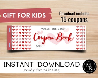 Valentine's Day Coupon Book for Kids - Etsy