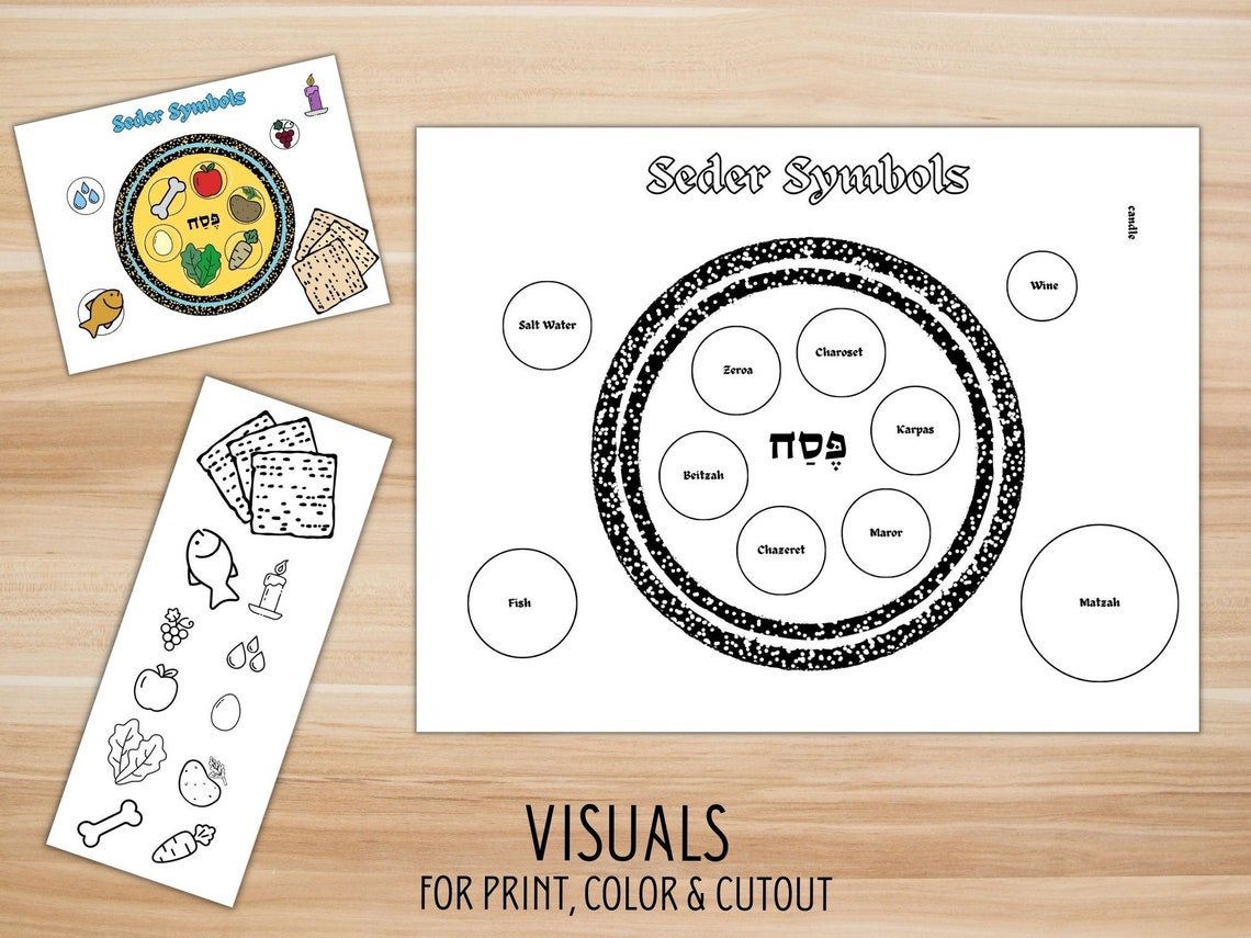Easter Passover for Teaching Children, the Last Supper, Seder Coloring ...