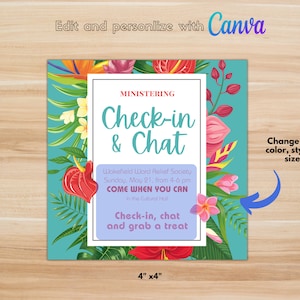 Ministering Interview Invitation and Handout- Summer, Tropical- LDS ...