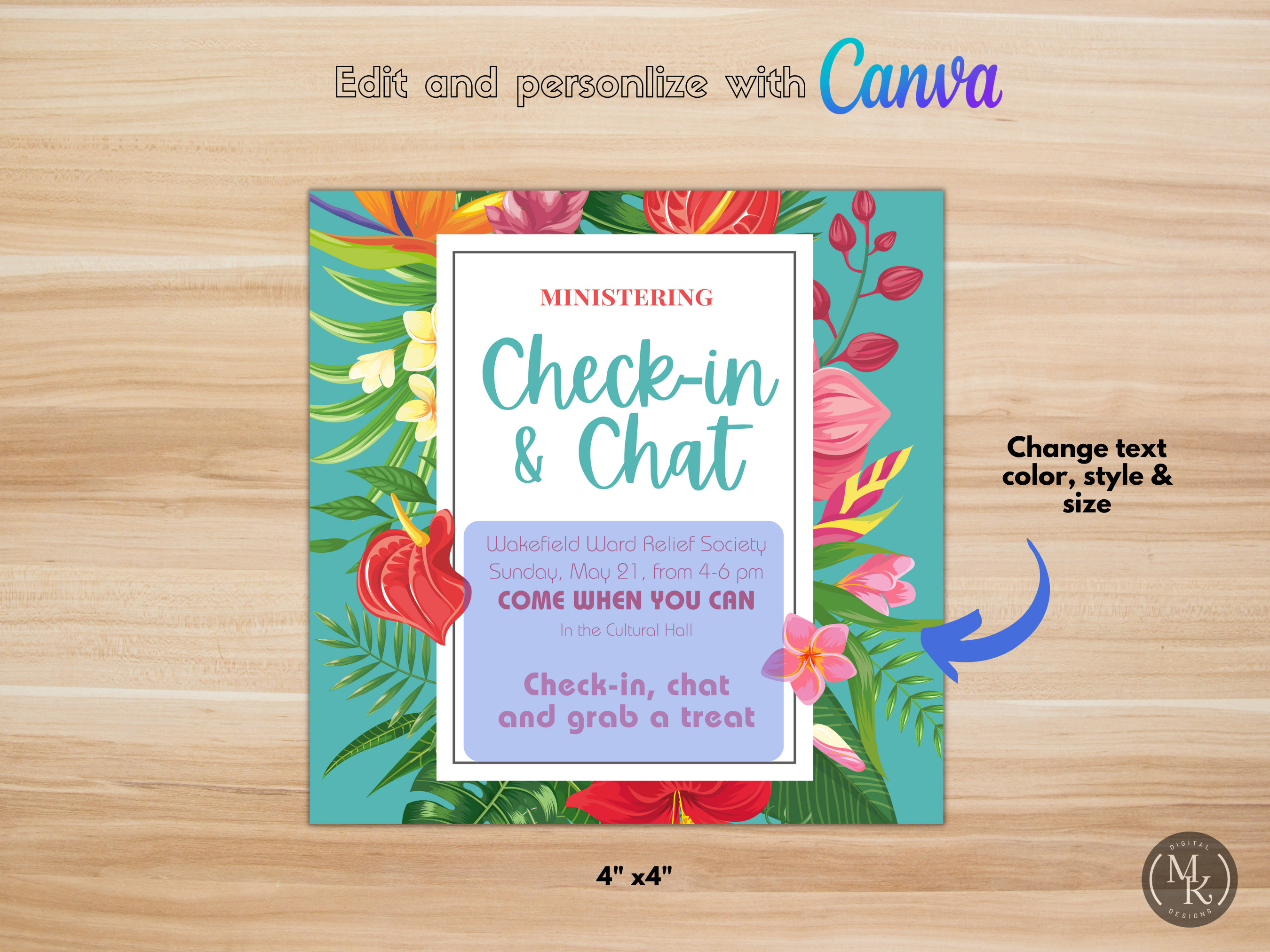 Ministering Interview Invitation and Handout- Summer, Tropical- LDS ...