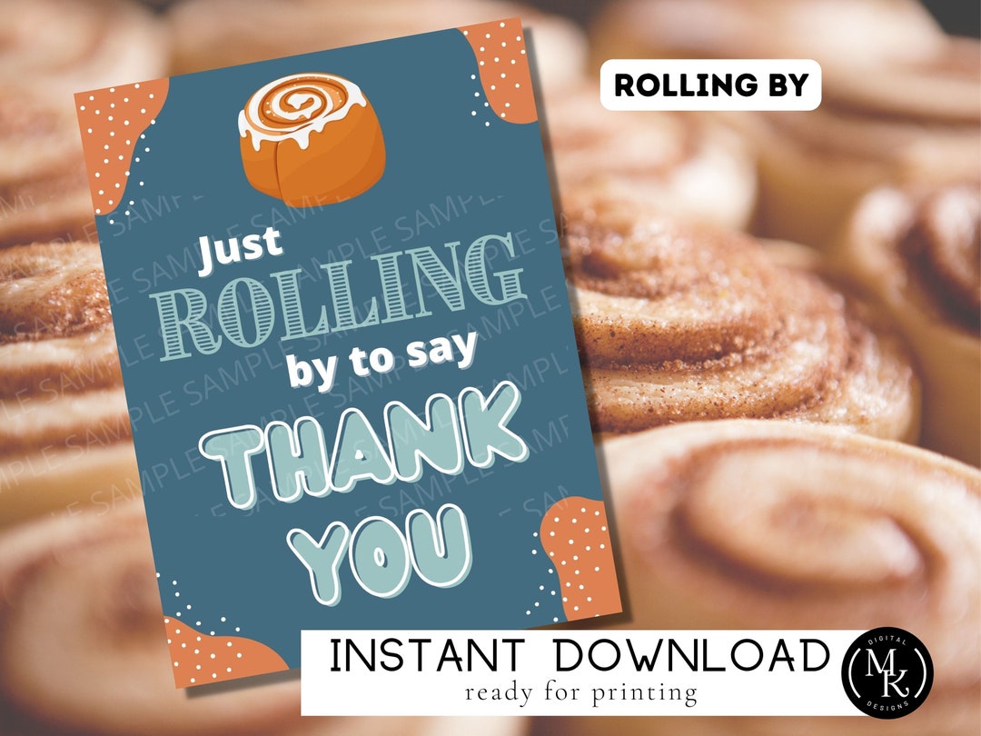 ROLLING by to Say Thank You Cinnamon Rolls Teacher - Etsy