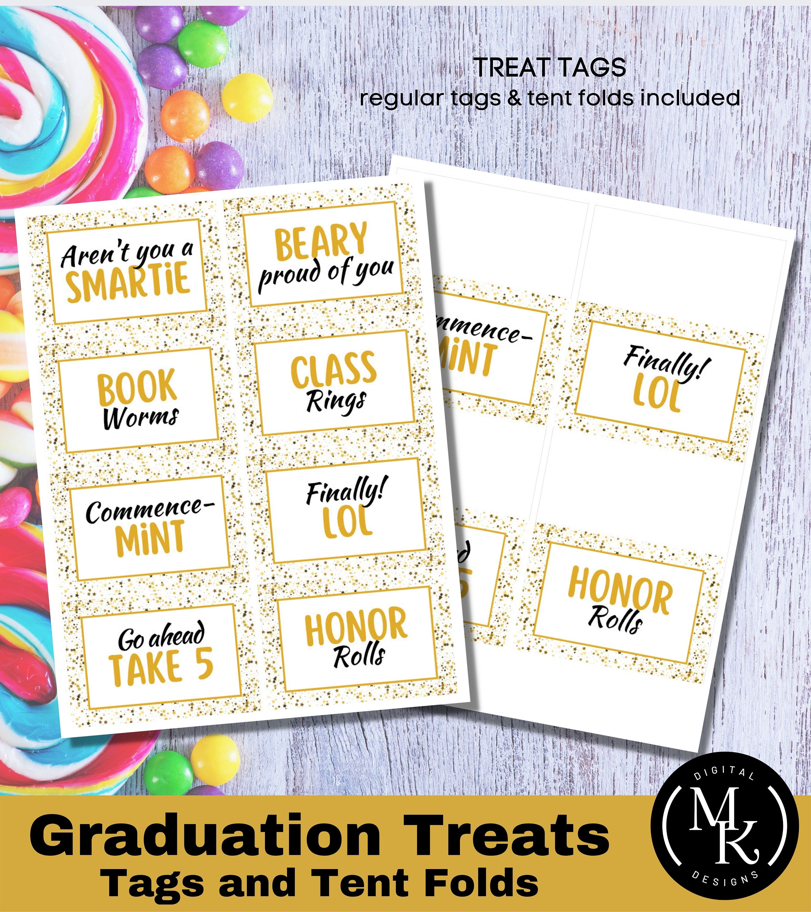 Graduation Party Pack Print Bundle Graduation Treat Tags - Etsy