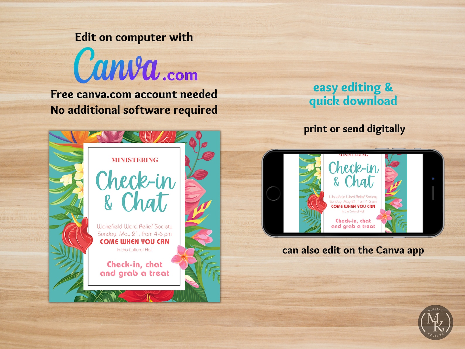 Ministering Interview Invitation and Handout- Summer, Tropical- LDS ...